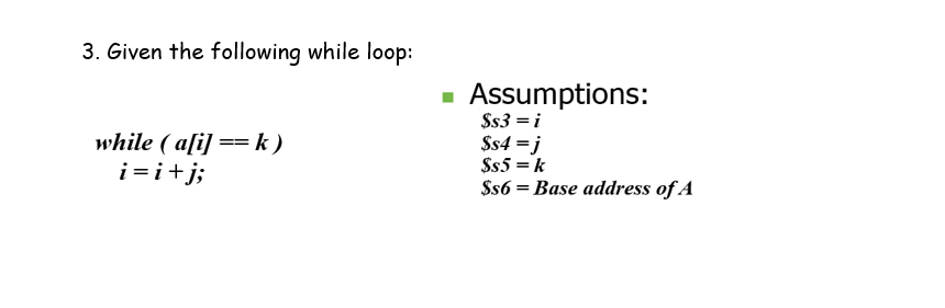 Solved Write the equivalent MIPS instructions for the | Chegg.com