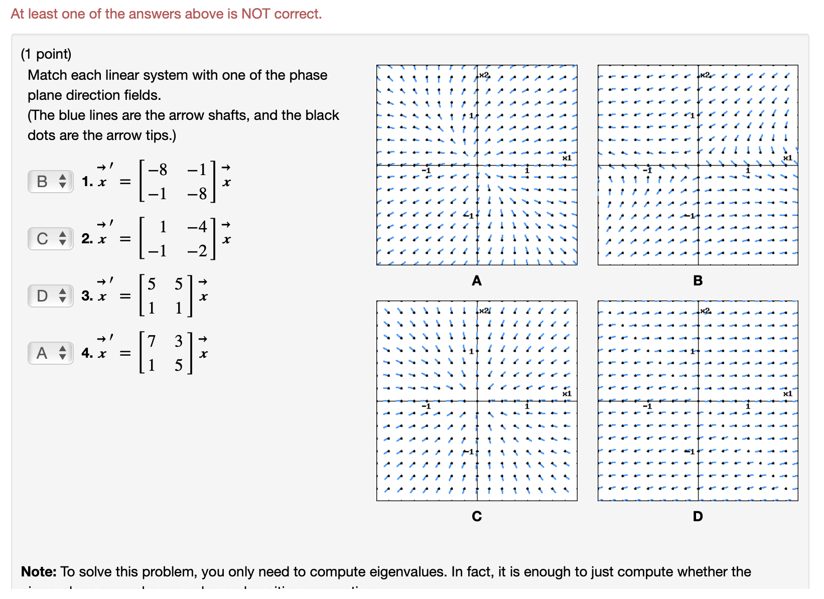 Solved At least one of the answers above is NOT correct. (1 | Chegg.com