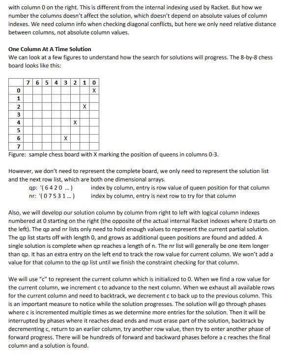 N Queens Problem in Racket and Prolog The N Queens | Chegg.com
