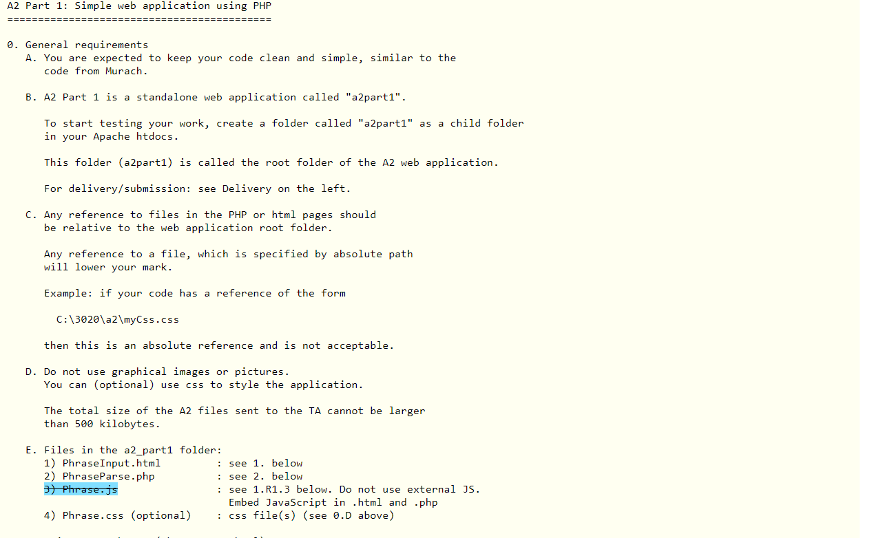 Solved 0 . General requirements A. You are expected to keep | Chegg.com