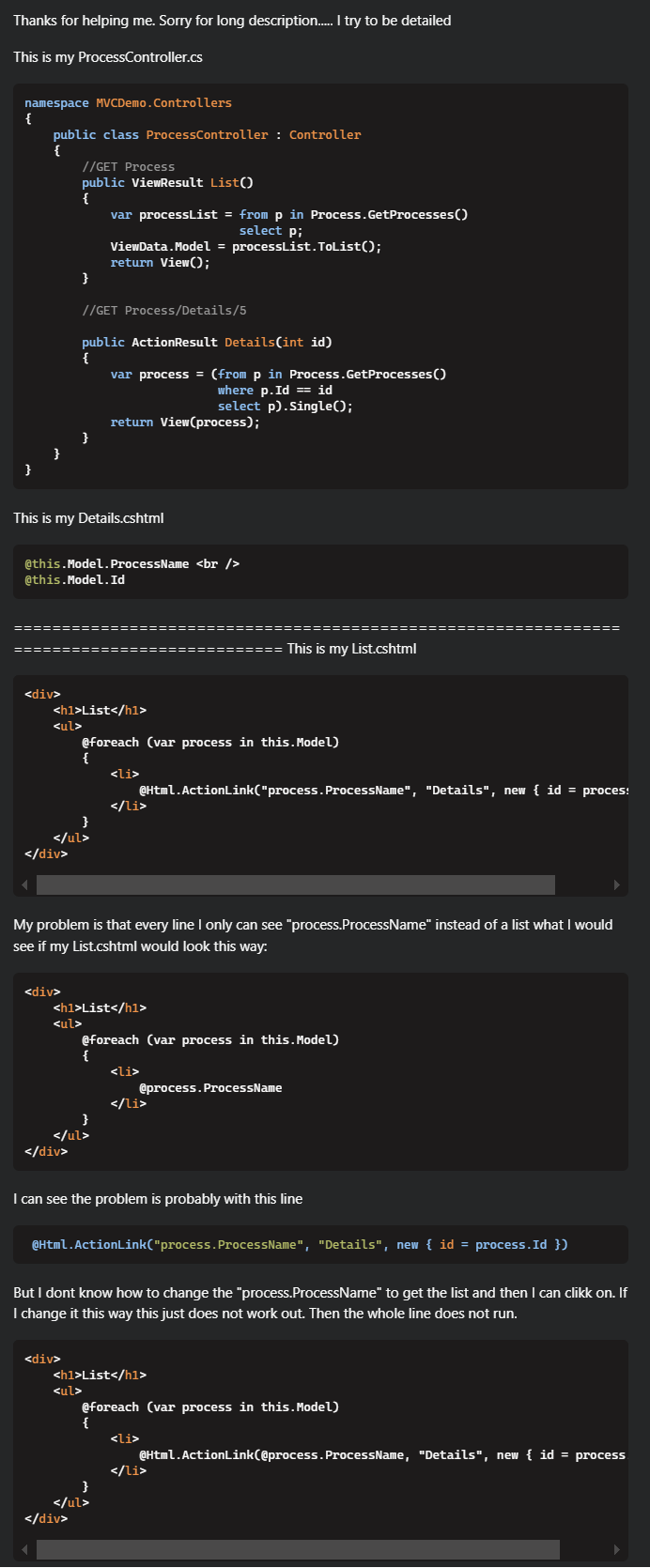 Solved ASP.NET ListviewThanks for helping me. ﻿Sorry for | Chegg.com