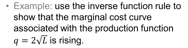 Solved Example: use the inverse function rule to show that | Chegg.com