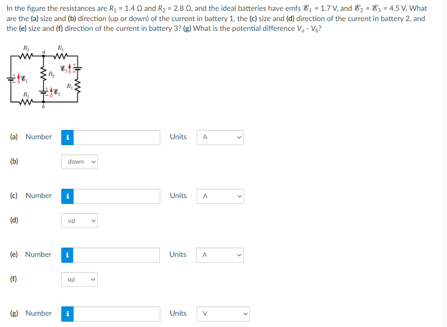 Solved In the figure the resistances are R1=1.4Ω ﻿and | Chegg.com