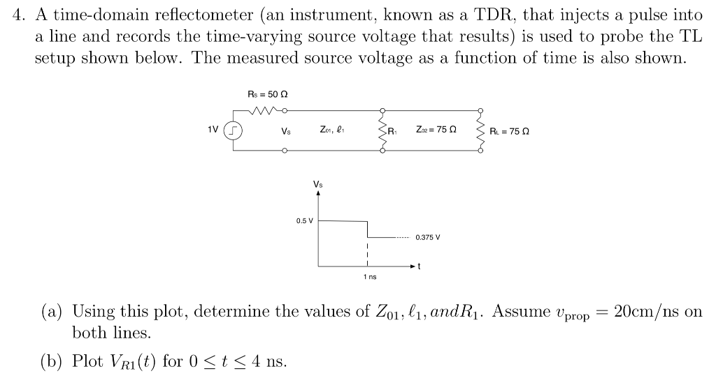 4. A time-domain reflectometer (an instrument, known | Chegg.com