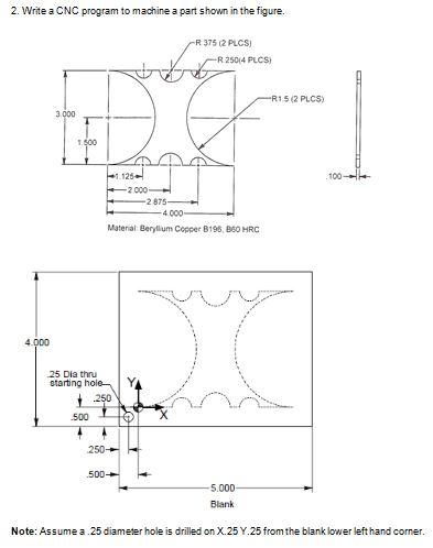 Solved 1. Write a word address program for EDM the part as | Chegg.com