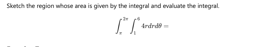 Solved Sketch the region whose area is given by the integral | Chegg.com