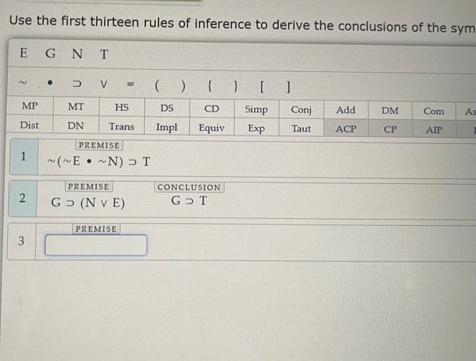 Solved Use the thirteen rules of inference to derive the | Chegg.com