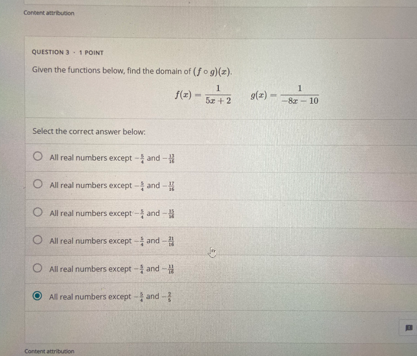 Solved Content attribution QUESTION 3.1 POINT Given the | Chegg.com