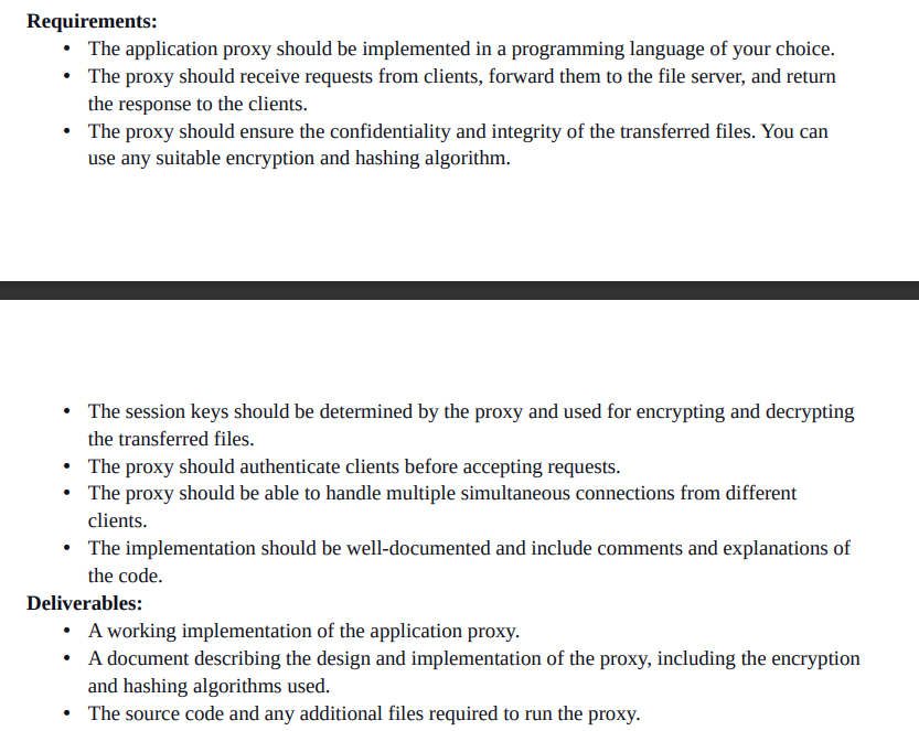 Solved Implementing a Basic Application Gateway with | Chegg.com