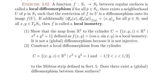 Solved EXERCISE 3.82. A function f : Si → S2 between regular | Chegg.com