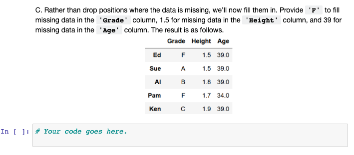 Solved Solutions should be one or two lines of Python code | Chegg.com