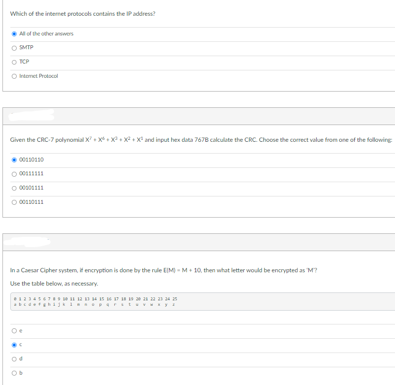 Solved Which of the internet protocols contains the IP | Chegg.com