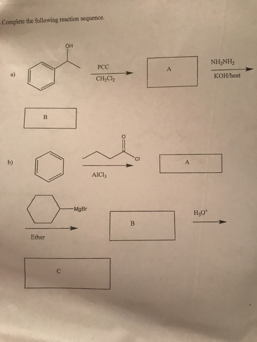Solved Complete the following reaction sequence OH NH2NH2 | Chegg.com