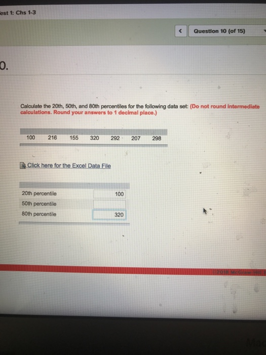 Solved est 1: Chs 1-3 Question 10 (of 15) 0. Calculate the | Chegg.com