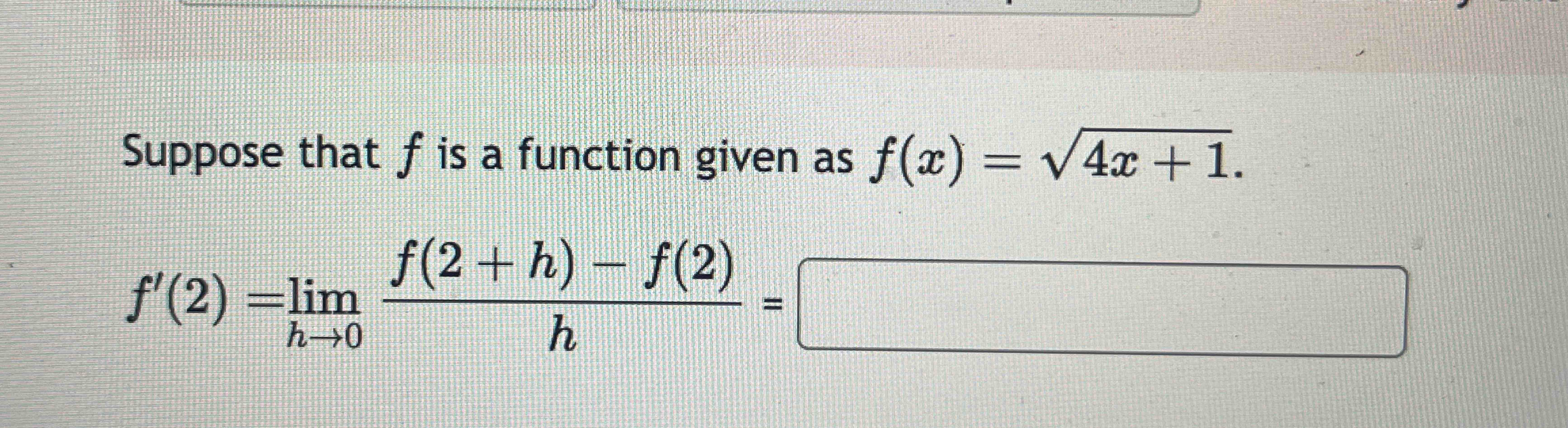 Solved Suppose that f ﻿is a function given as | Chegg.com