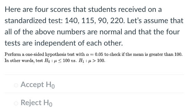 Solved Here are four scores that students received on a | Chegg.com