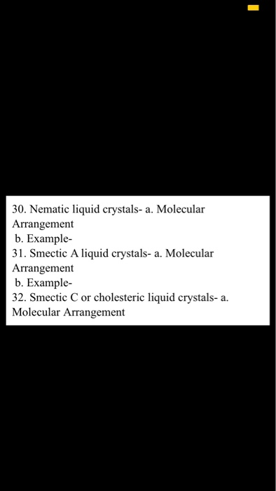 30. Nematic liquid crystals- a. Molecular Arrangement | Chegg.com