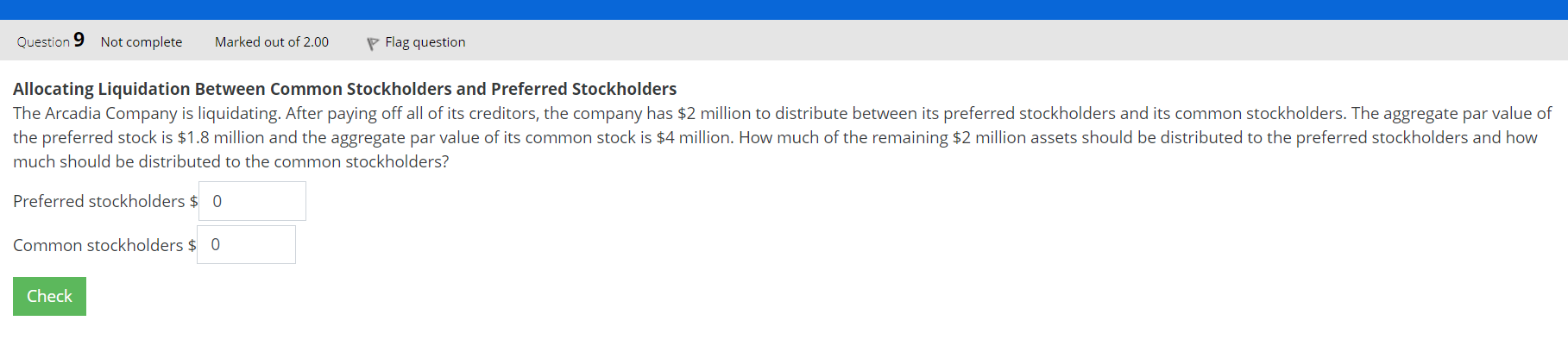Solved Allocating Liquidation Between Common Stockholders | Chegg.com