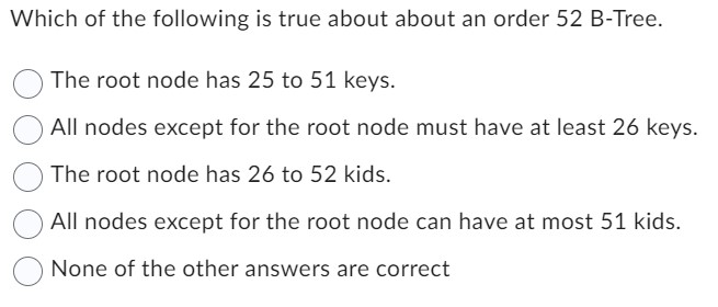 Solved Which of the following is true about about an order | Chegg.com