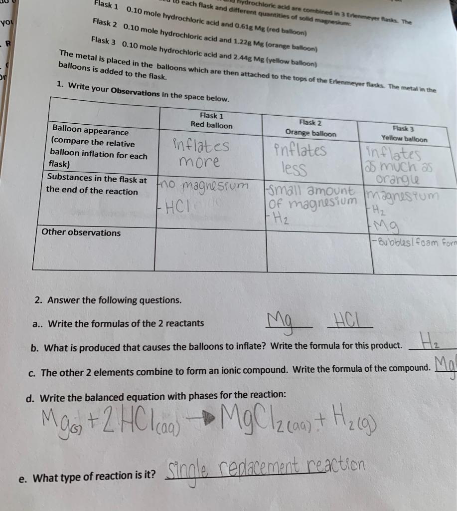 Solved C. Determine the Limiting Reactant (LR) for each | Chegg.com