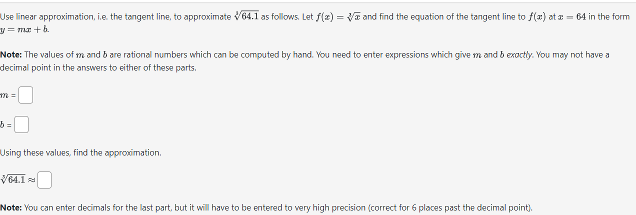 Solved Use linear approximation, i.e. ﻿the tangent line, to | Chegg.com