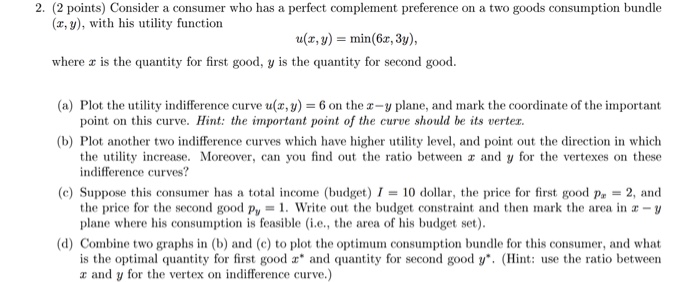 Solved Consider a consumer who has a perfect complement | Chegg.com