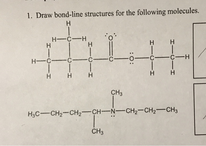 Solved 1. Draw bond-line structures for the following | Chegg.com