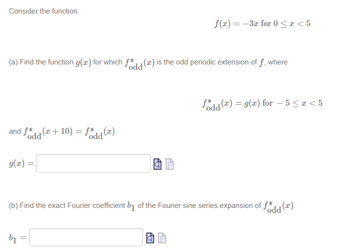 Solved Consider the function f(x) = -3x for 0