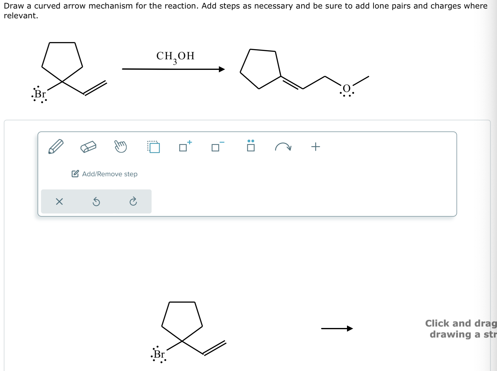 Solved Draw a curved arrow mechanism for the reaction. Add | Chegg.com