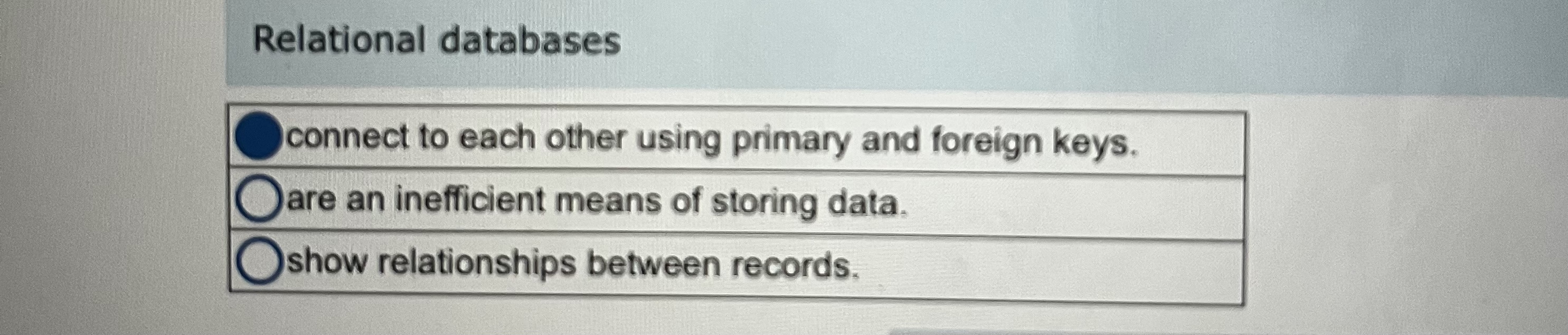 Solved Relational Databasesconnect To Each Other Using
