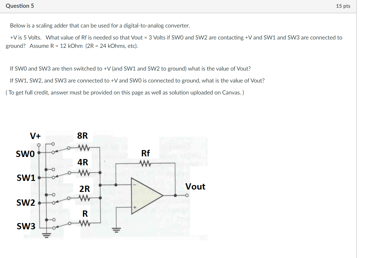 Solved Question 5 15 pts Below is a scaling adder that can | Chegg.com