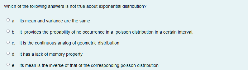 Solved Which of the following answers is not true about | Chegg.com