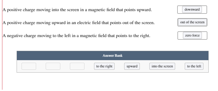 Solved A positive charge moving into the screen in a | Chegg.com