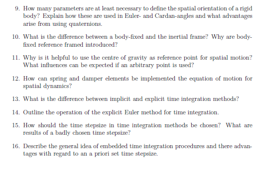 Solved 9. How many parameters are at least necessary to | Chegg.com