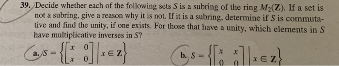 Solved able and part of the multiplication table for the | Chegg.com