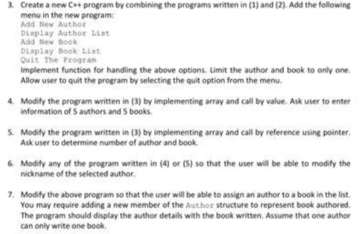 Solved QUESTIONS 1. Write a C++ program that consists of the | Chegg.com