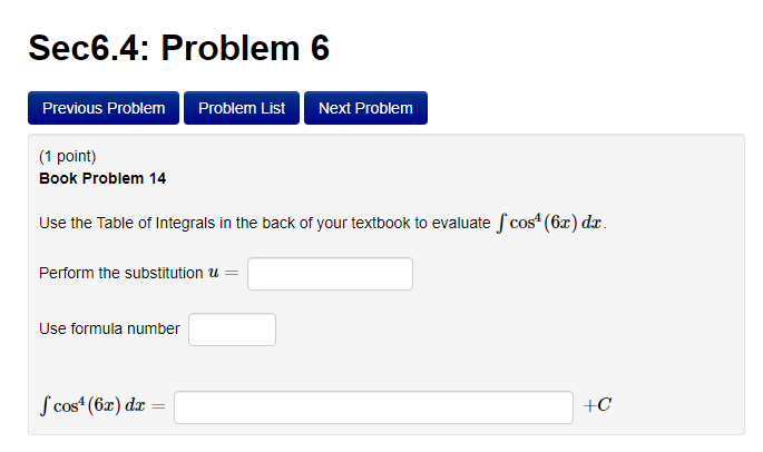 Solved Sec6.4: Problem 6 Previous Problem Problem List Next | Chegg.com