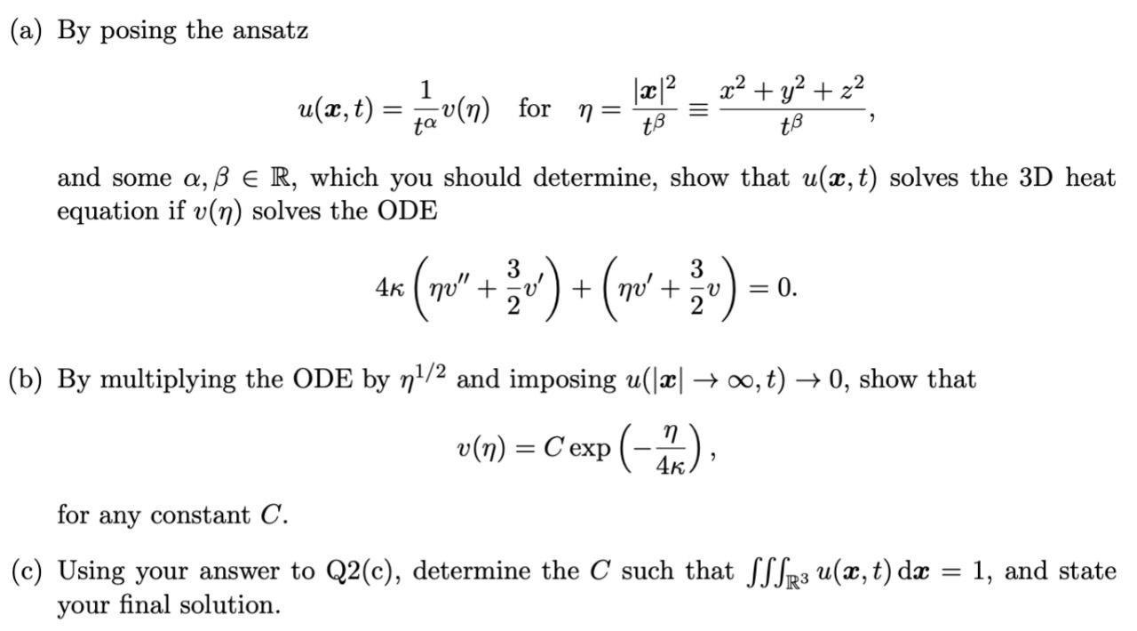 (a) By posing the ansatz 1 u(2,1) = a (7) 7 |x12 : x2 | Chegg.com