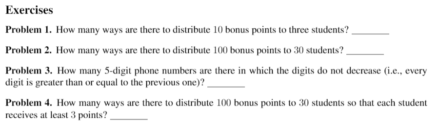 Solved Exercises Problem 1. How many ways are there to | Chegg.com