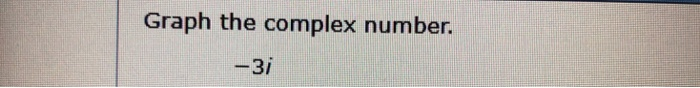 Solved Graph the complex number. -3i | Chegg.com