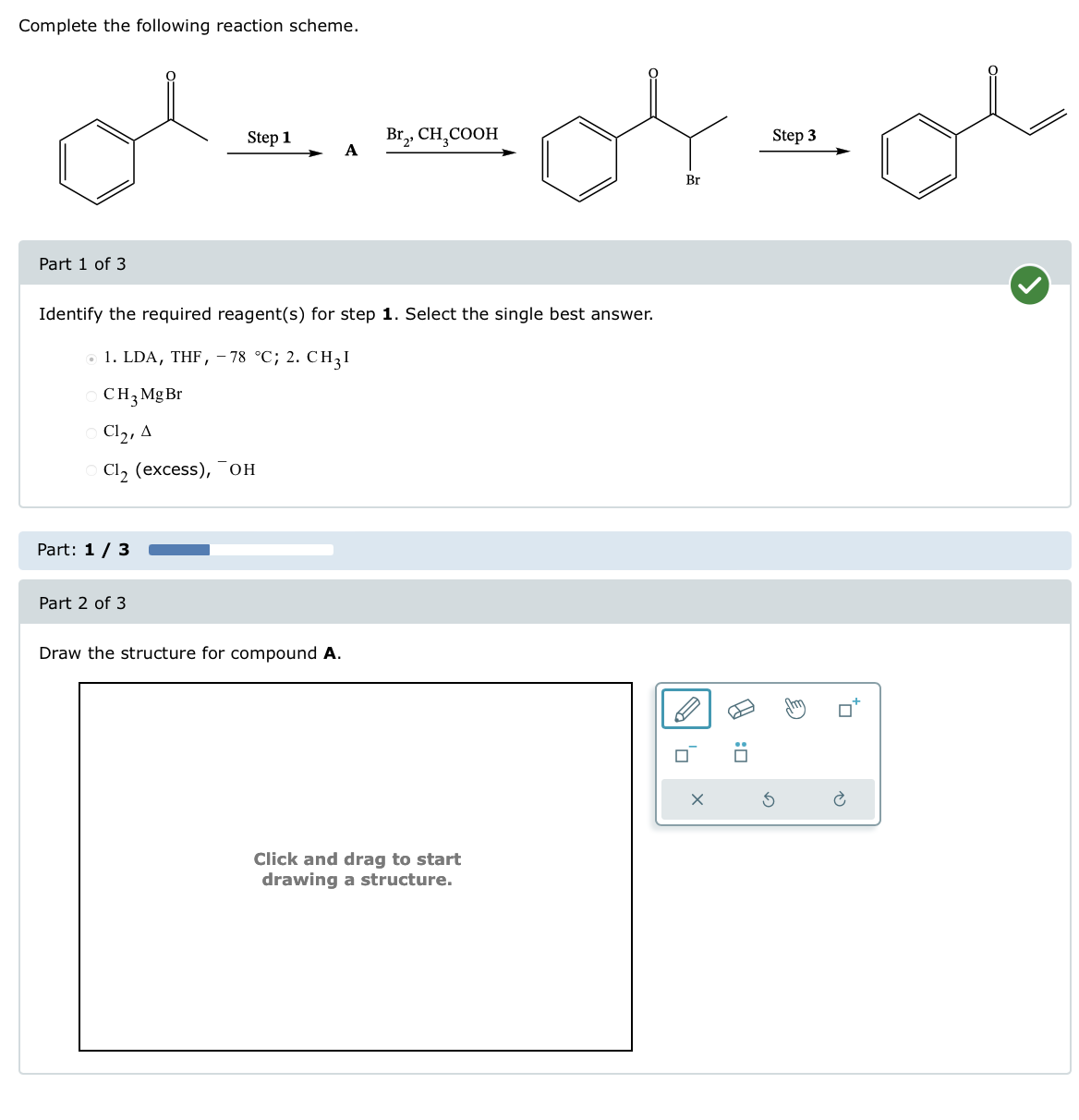 Solved Complete the following reaction scheme.Part 1 ﻿of | Chegg.com