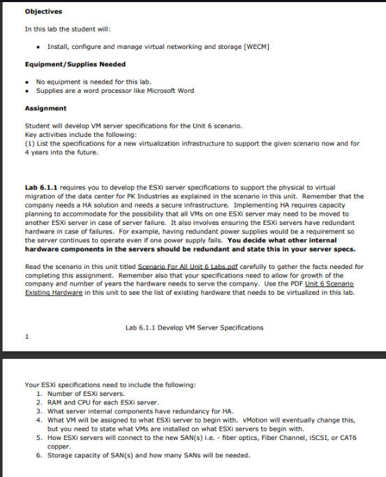 Solved Assignment Student will develop VM server | Chegg.com