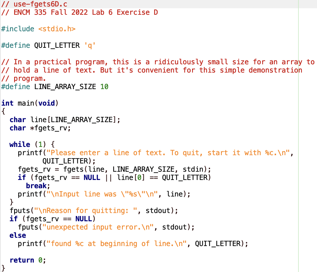 Solved Code for Files fgets and linegetter are given at the | Chegg.com