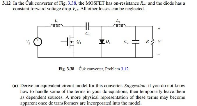 Solved Determine the transformer equivalent model of the cuk | Chegg.com