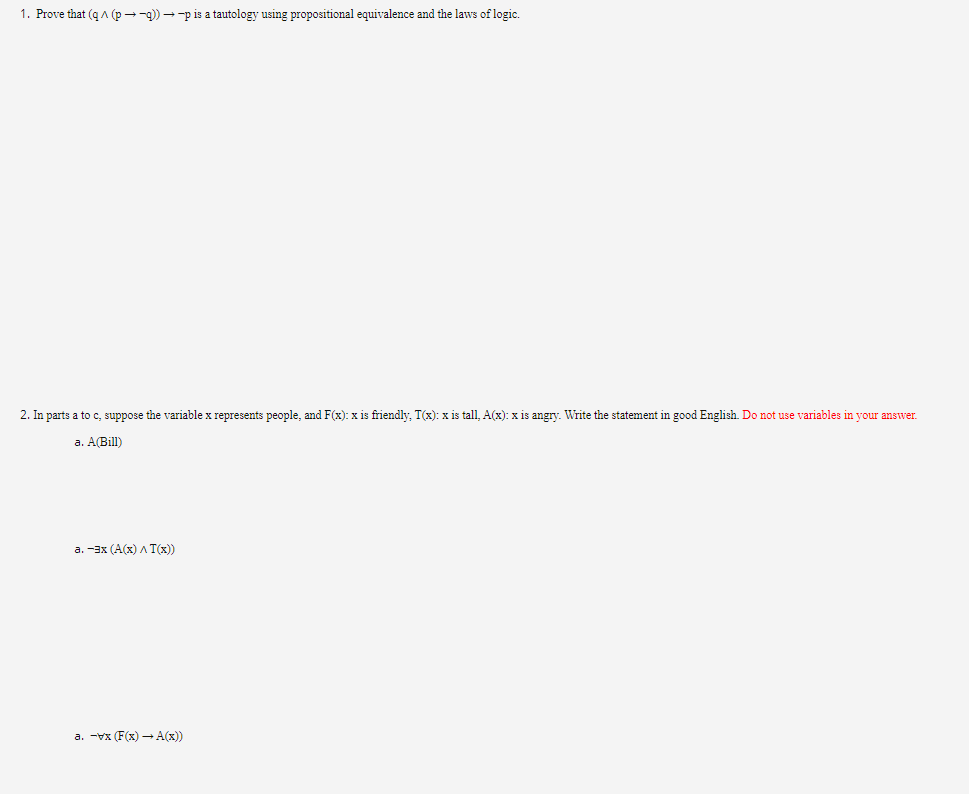 Solved 1. Prove that (QA (7-9)) - -p is a tautology using | Chegg.com