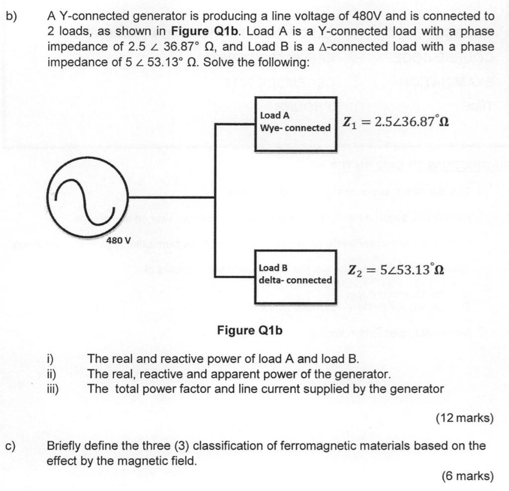 Solved A Y-connected generator is producing a line voltage | Chegg.com