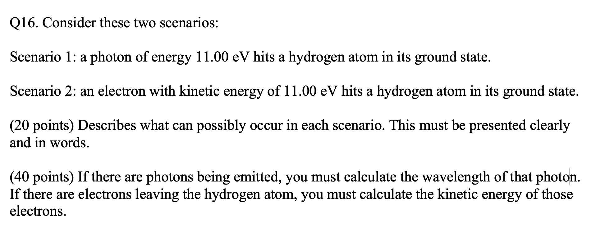 Solved Q16. Consider these two scenarios: Scenario 1: a | Chegg.com
