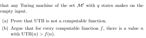 Solved Let M be the set of Turing machines with input | Chegg.com