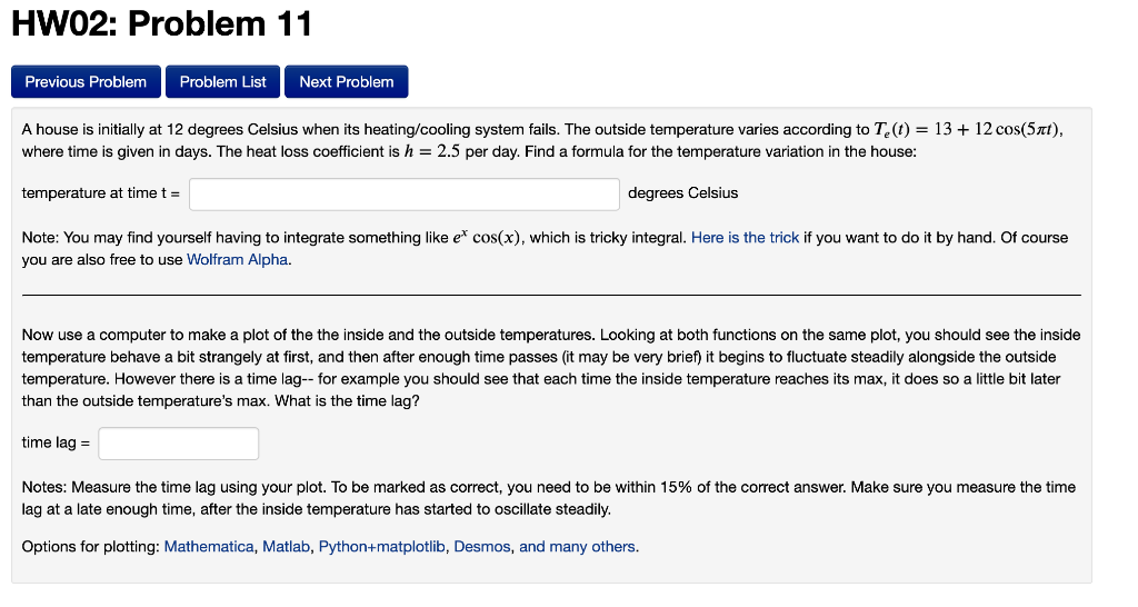 Solved HW02: Problem 11 Previous Problem Problem List Next | Chegg.com