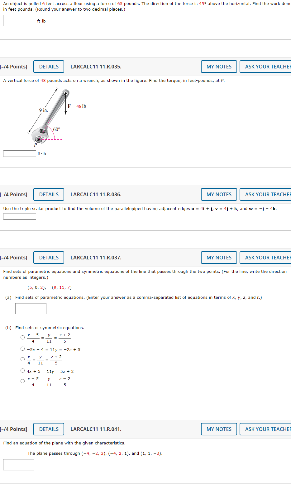 Solved An object is pulled 6 feet across a floor using a | Chegg.com